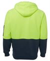 6HVH - JB'S HI VIS FULL ZIP FLEECY HOODIE